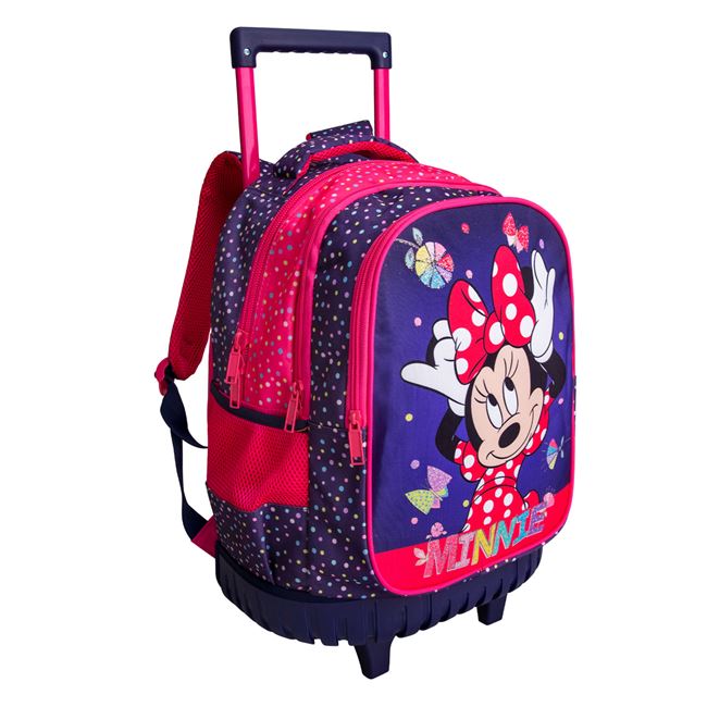 Ghiozdan Troler model Minnie Mouse, 2 compartimente mari, 1 buzunar ...