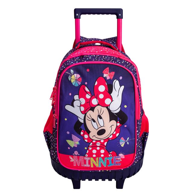 Ghiozdan Troler model Minnie Mouse, 2 compartimente mari, 1 buzunar ...