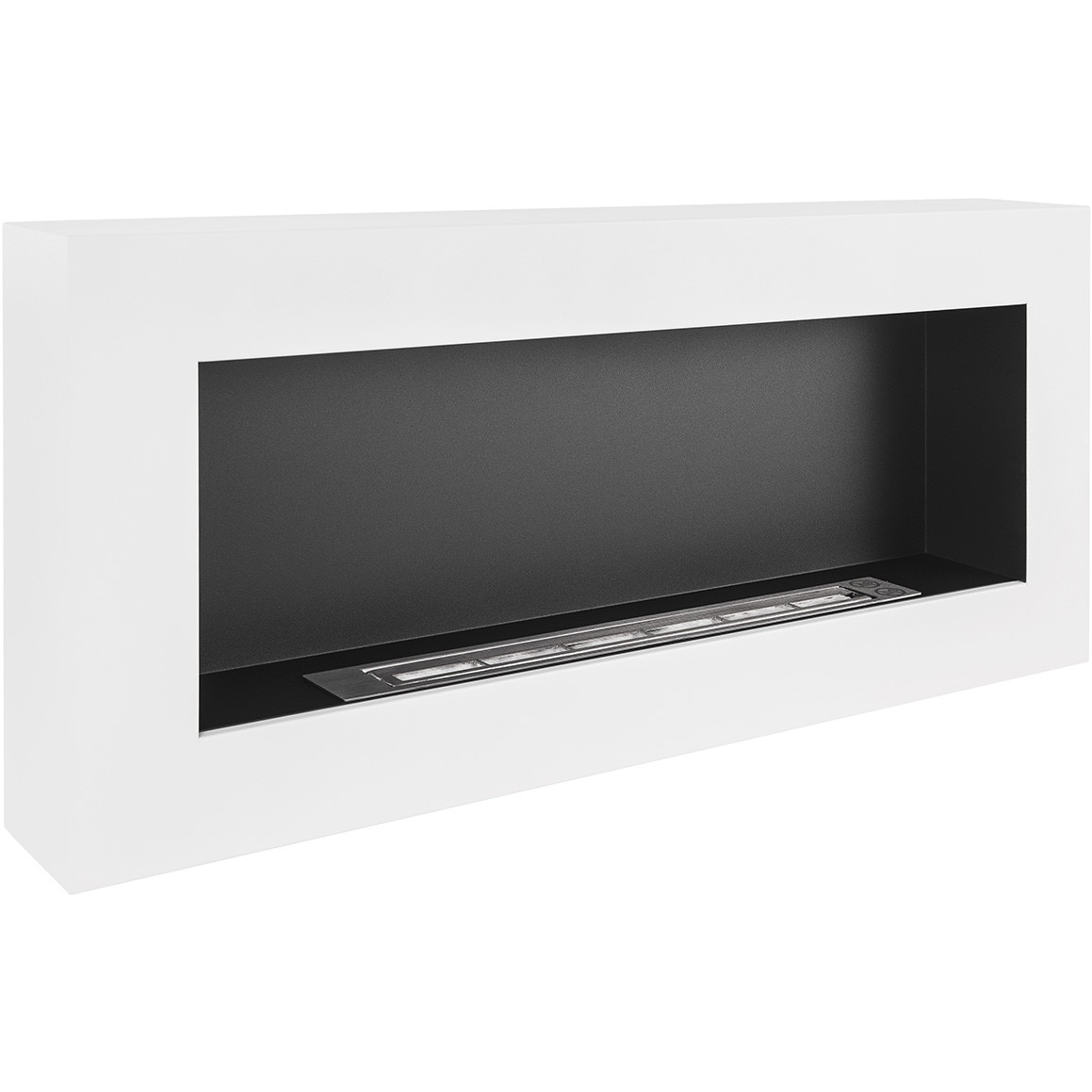 Semineu bio BOX 90cm cu biocombustibil alb fara sticla suspendat pe ...