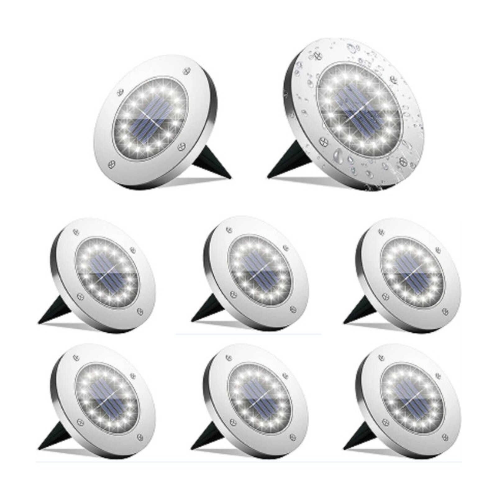 Set 8 lampi de sol cu incarcare solara, Weluvfit, G5413-W, rezistente ...