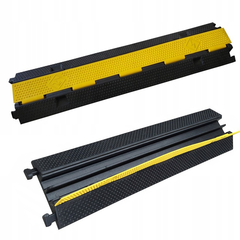 Rampa de protectie cabluri, Cauciuc, 100 x 20 x 4 cm, Galben BADU - eMAG.ro