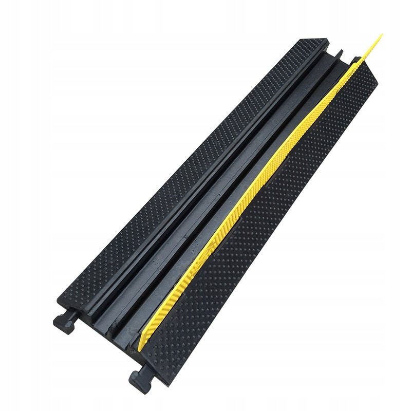 Rampa de protectie cabluri, Cauciuc, 100 x 20 x 4 cm, Galben BADU - eMAG.ro