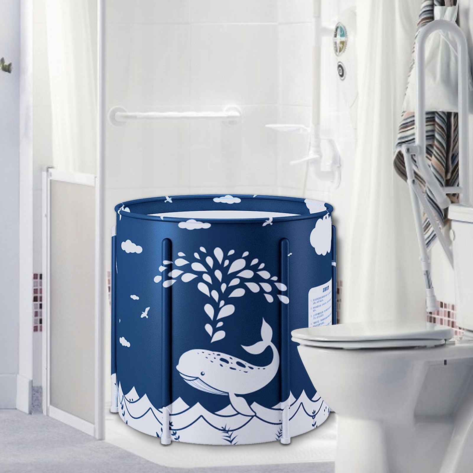 Cada de baie freestanding, Muvu, PVC, 70x65 cm - eMAG.ro