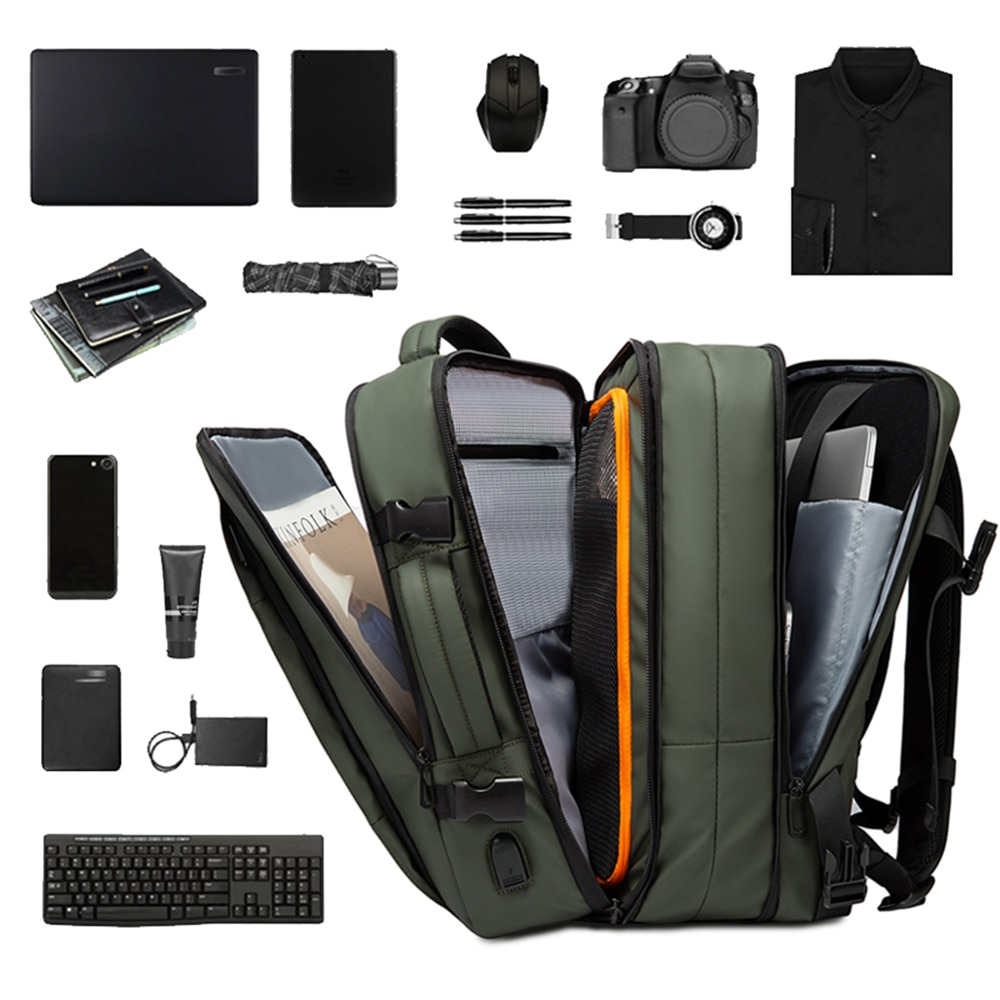 Rucsac multifunctional, pentru laptop, extensibil, rezistent la stropi ...