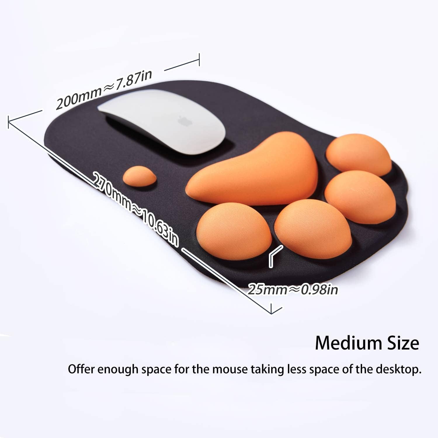 Mousepad, Silicon/Lycra, In forma de labuta de pisica, 27 x 20 x 25 cm ...