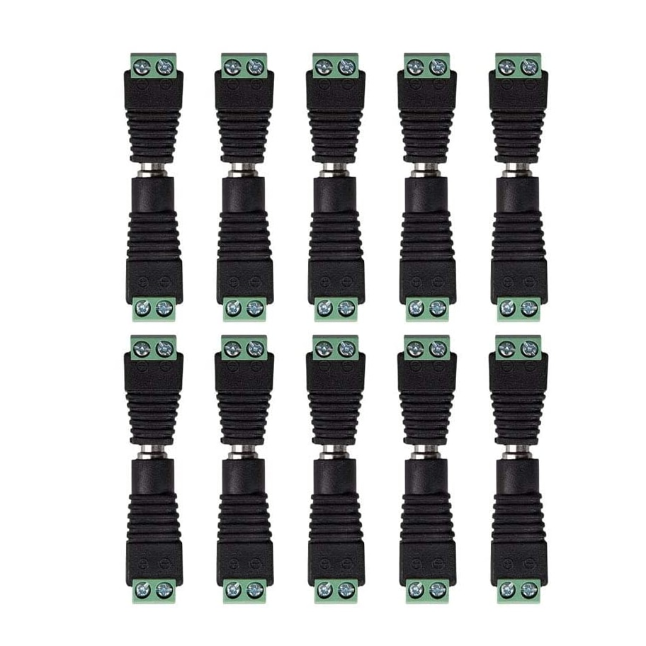 Set 20 conectori pentru cabluri, 2.1x5.5mm, 12V, Negru - eMAG.ro