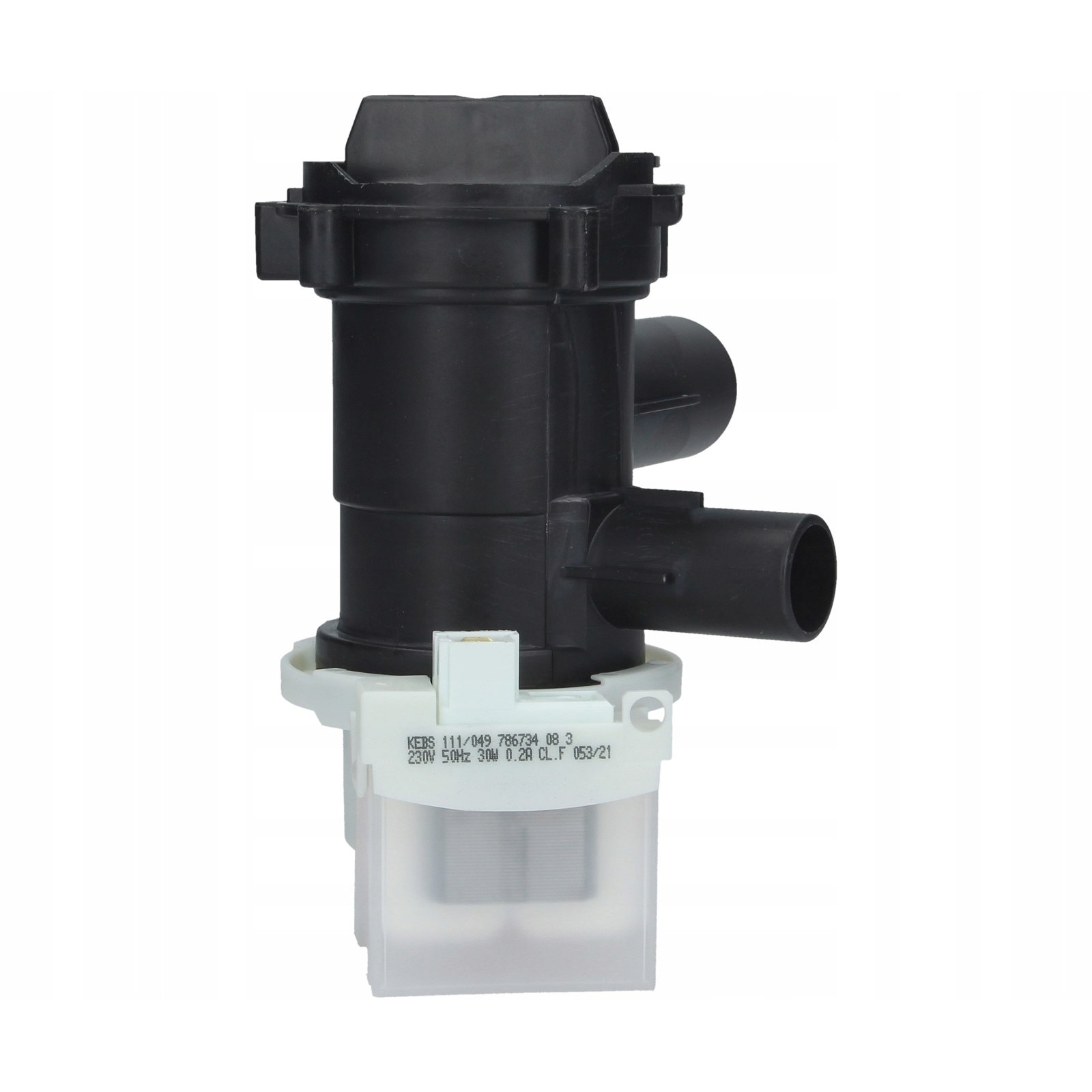 Pompa de scurgere pentru masina spalat rufe, Bosch, Plastic, Alb/Negru ...