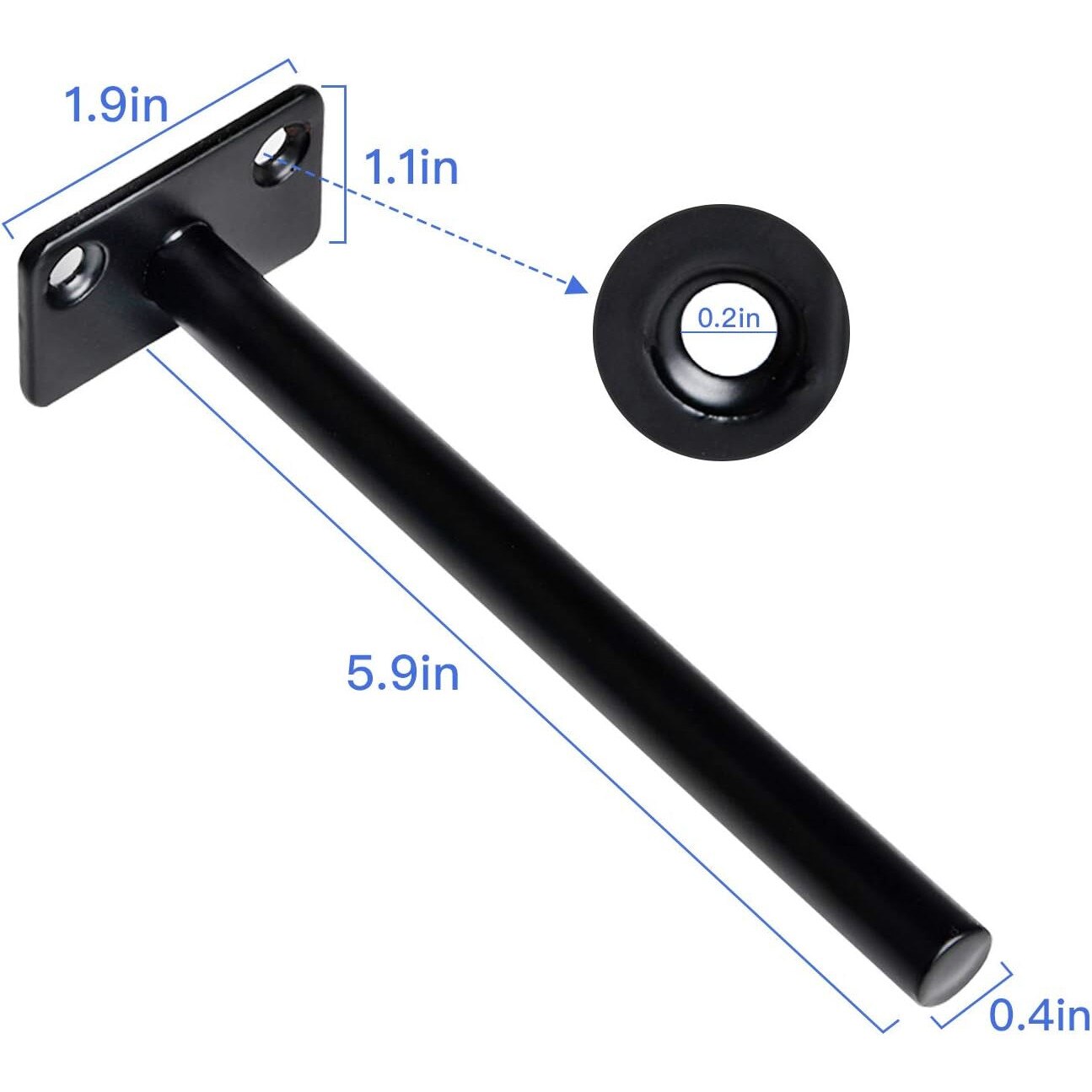 Set 4 console pentru rafturi plutitoare, Sunmostar, Otel, Negru - eMAG.ro