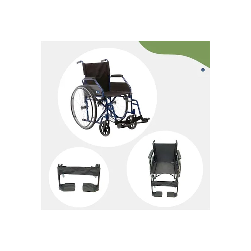 Scaun cu rotile din otel NextFarma®, sezut 46 cm, pliabil - eMAG.ro