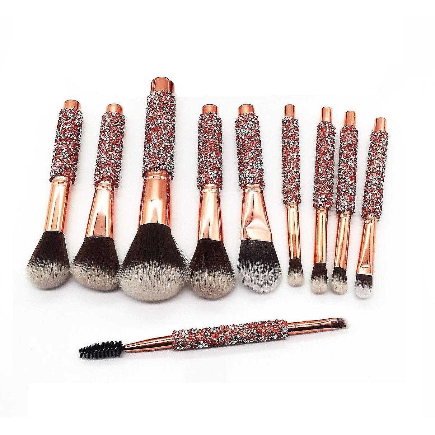 Set pensule machiaj, Profesionale, Geanta depozitare, Multicolor - eMAG.ro