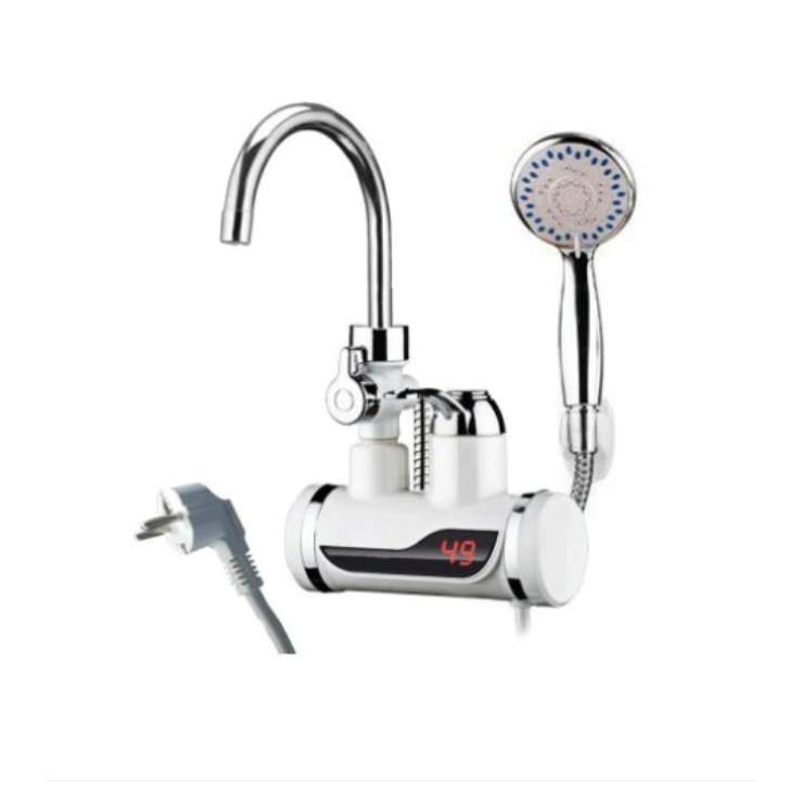 Robinet instant apa calda si para dus, 3000 W, model LZ001-N Alb - eMAG.ro