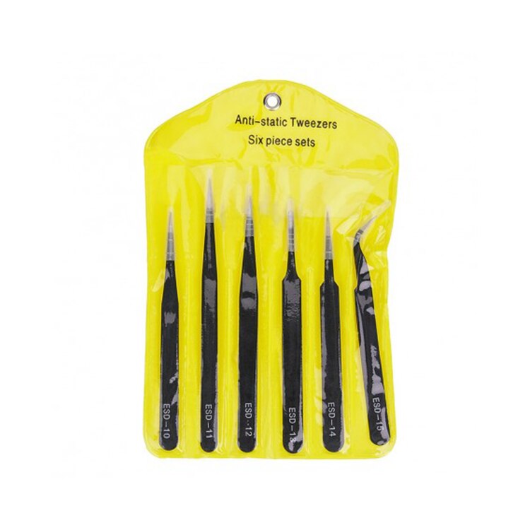 Set de 6 pensete ESD metal, antistatice - eMAG.ro