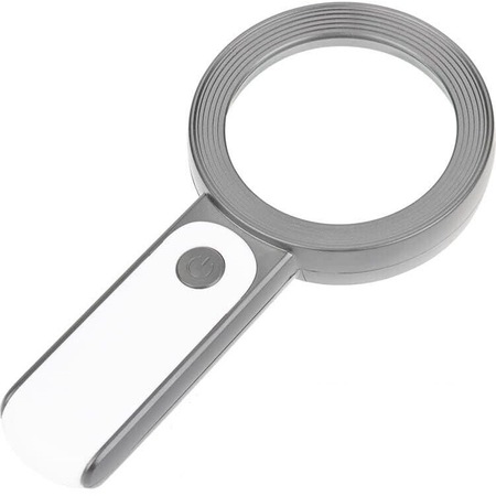 Lupa lectura, Plastic/Sticla, 18 leduri, Zoom 30x, 205 x 103 x 14 mm ...