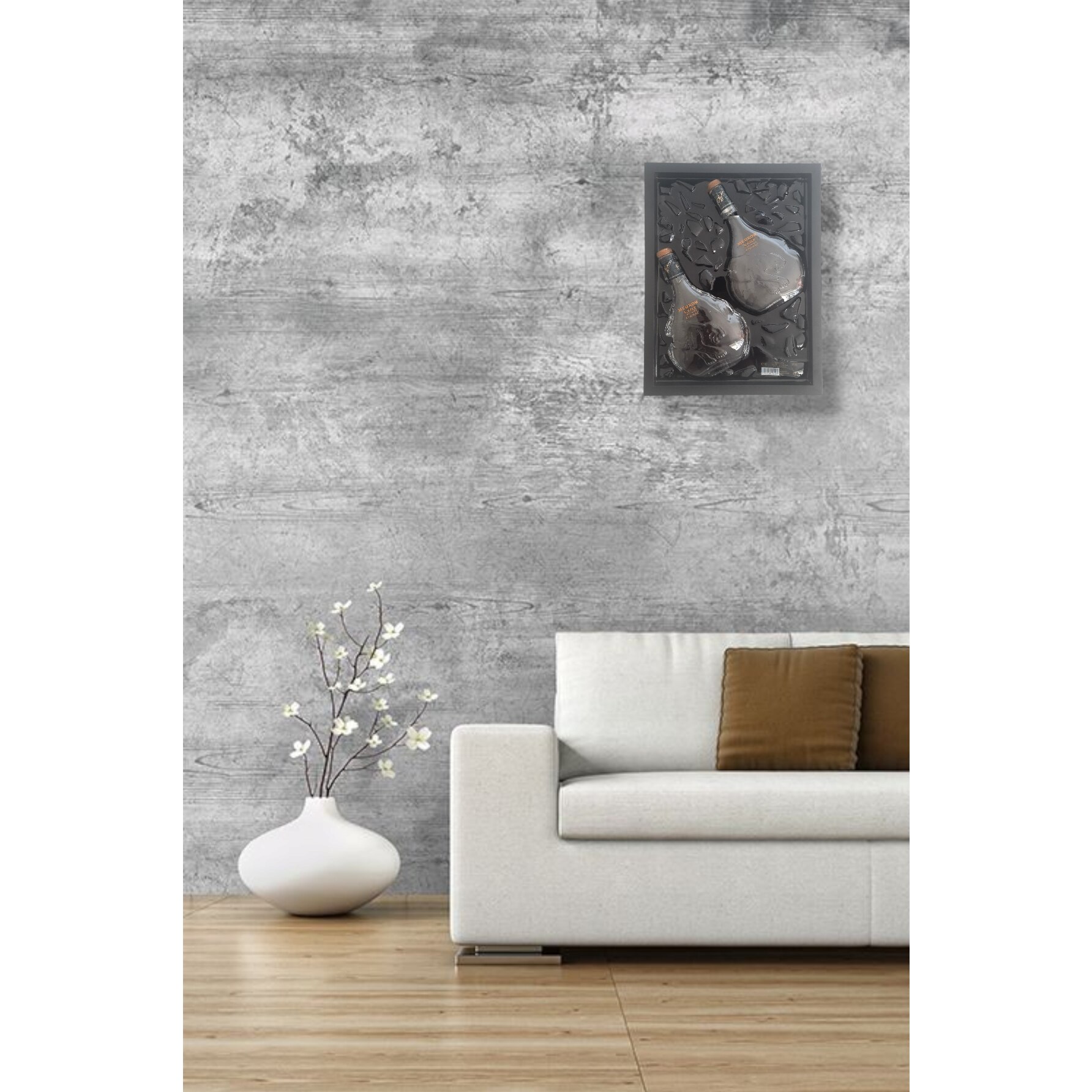 Tablou Sticle Coniac, Rasina Epoxidica, 40x30 cm - eMAG.ro