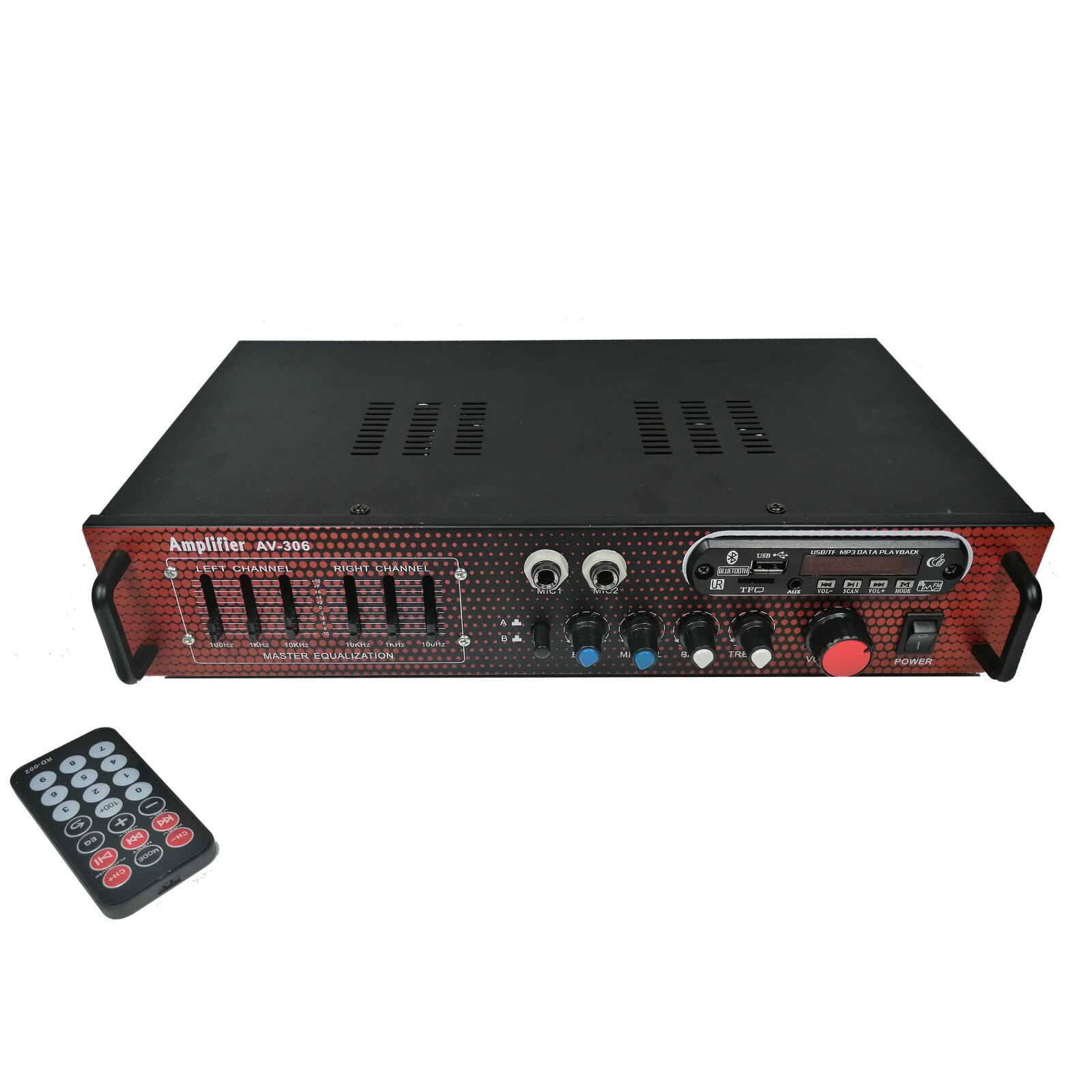 Amplificator digital, tip Statie, 2x50 W, Bluetooth, Fade Red ...