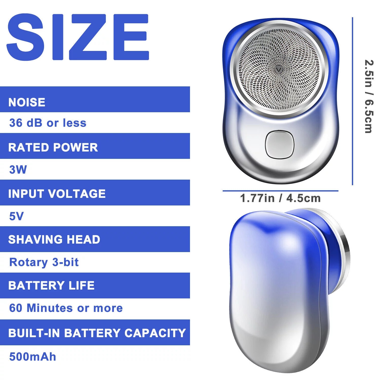 Mini Aparat De Ras Electric, Wireless, Fast Charging Prin USB, Portabil ...