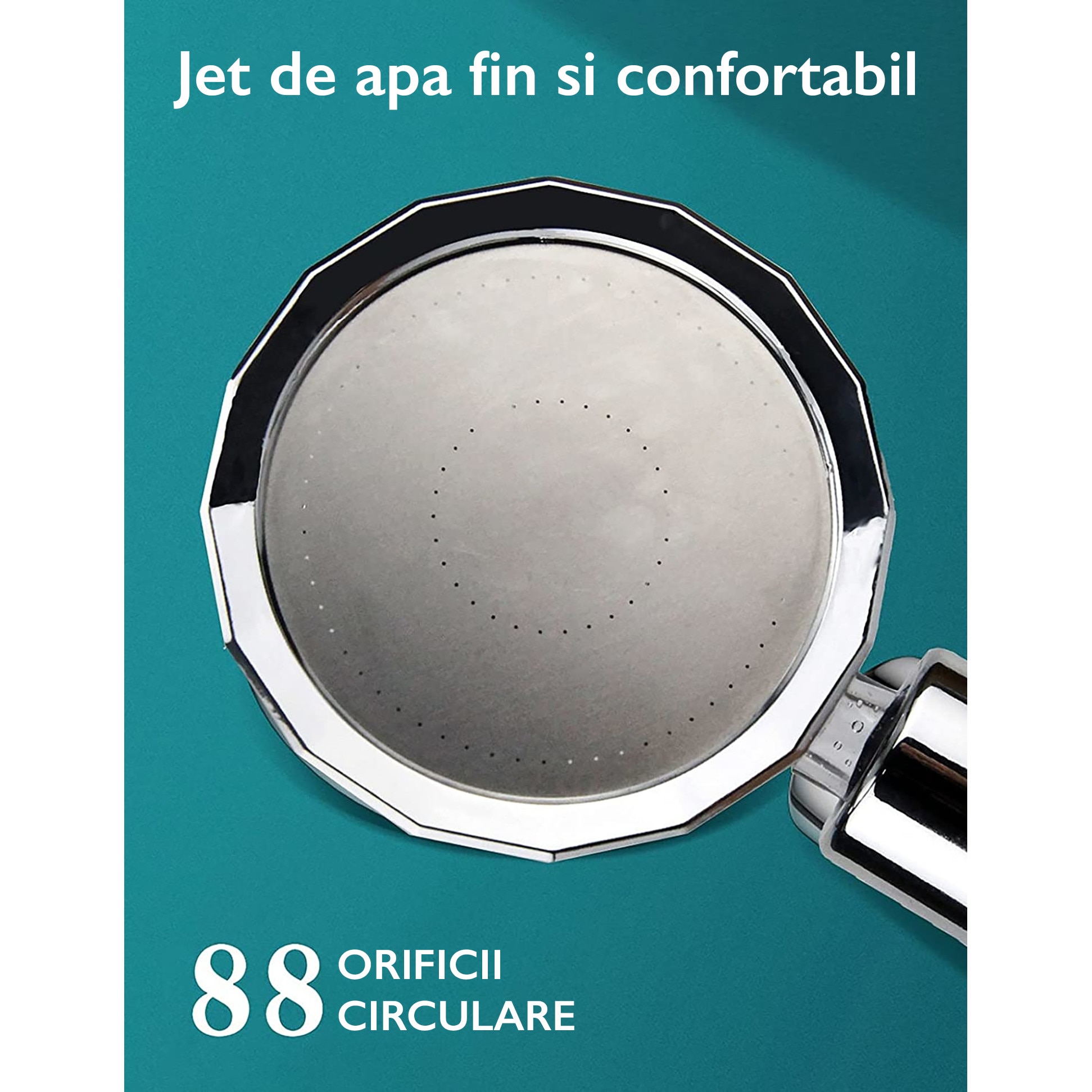 Para cap de dus Topaqua® Turbo Pro Premium, cu elice pentru presiune ...