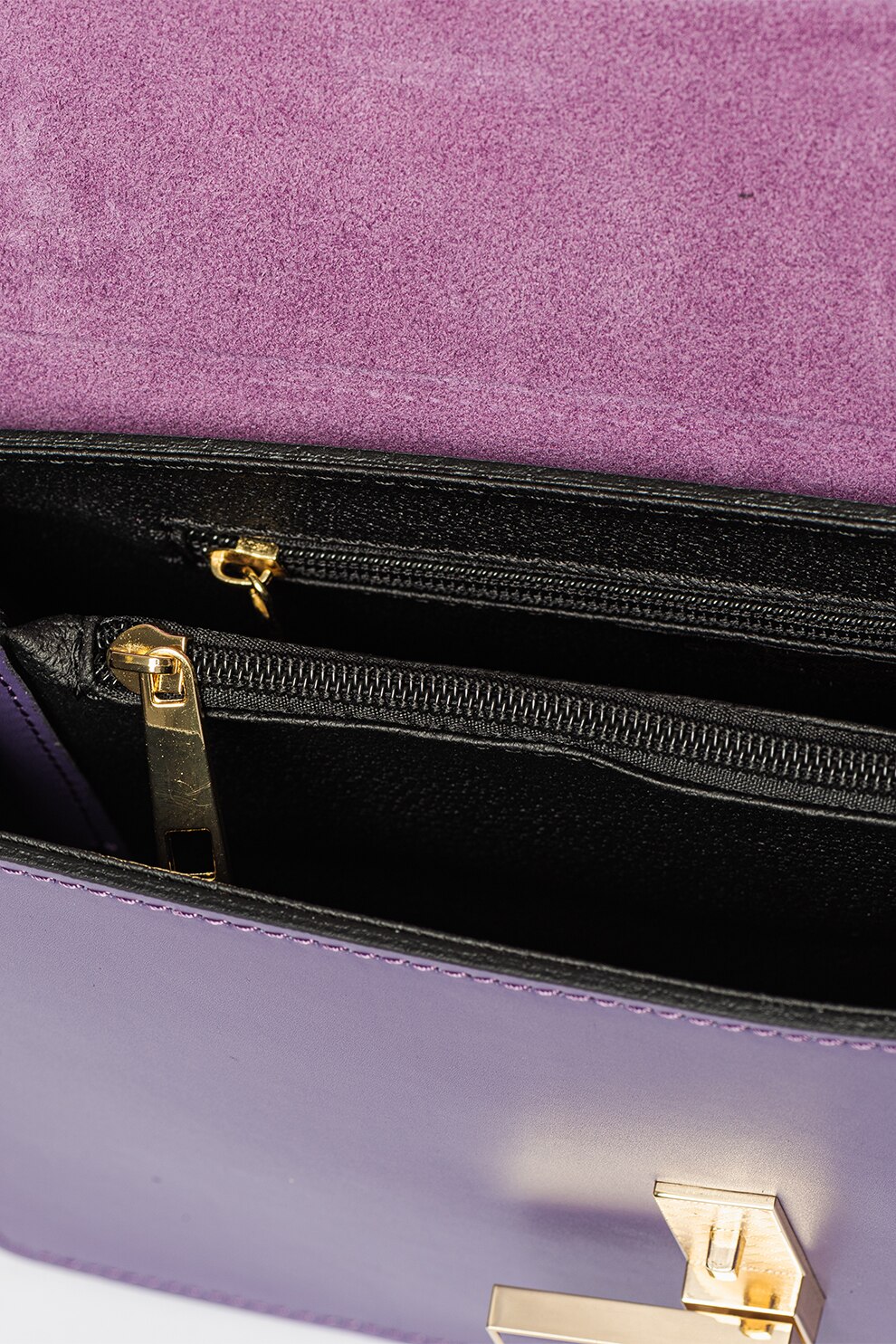 Chiara Canotti, Кожена чанта за рамо с лого, Виолетов - eMAG.bg