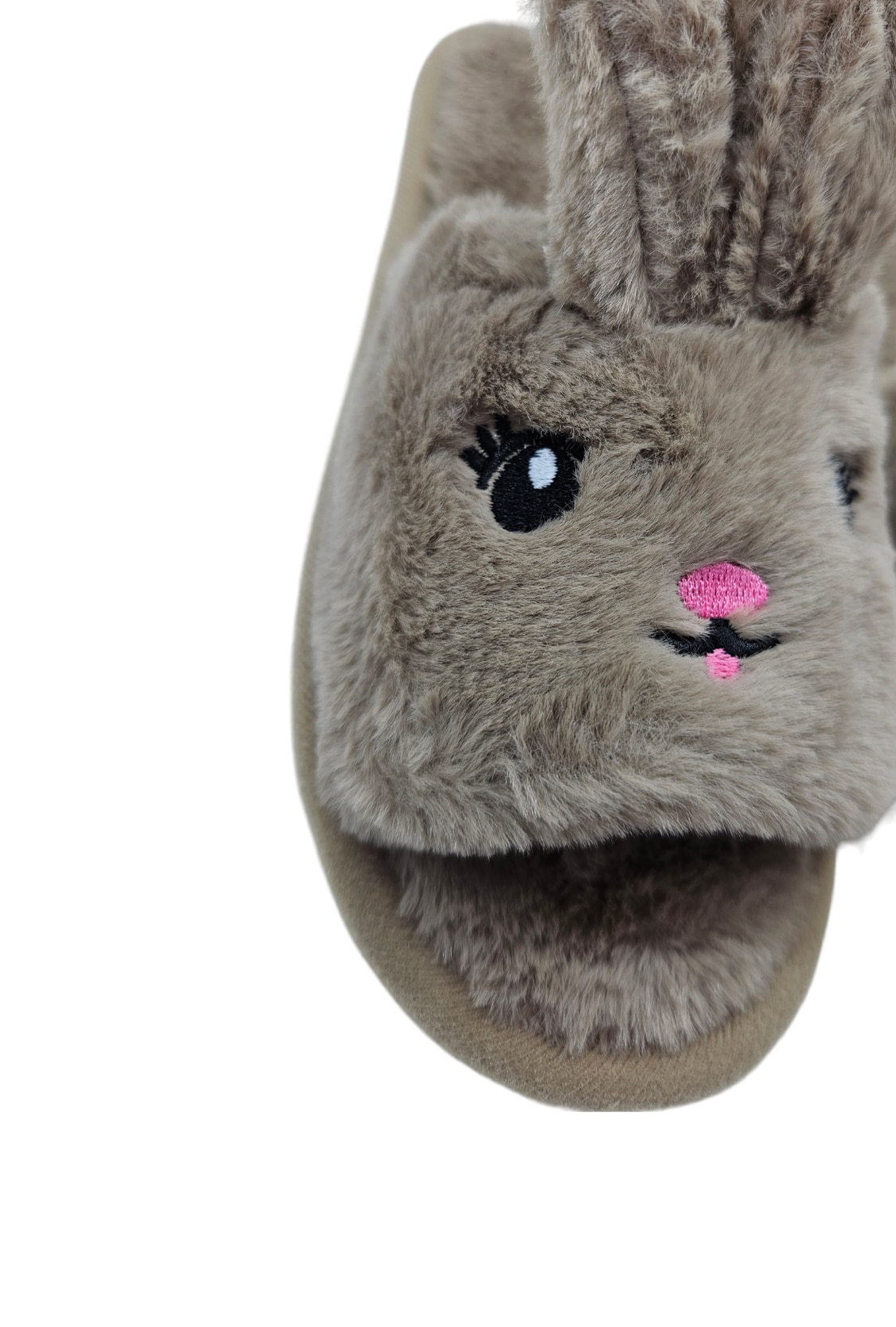 Papuci de casa pentru dama, Pufosi, Iepure, Maro, Marime 40-41, 24.5cm ...