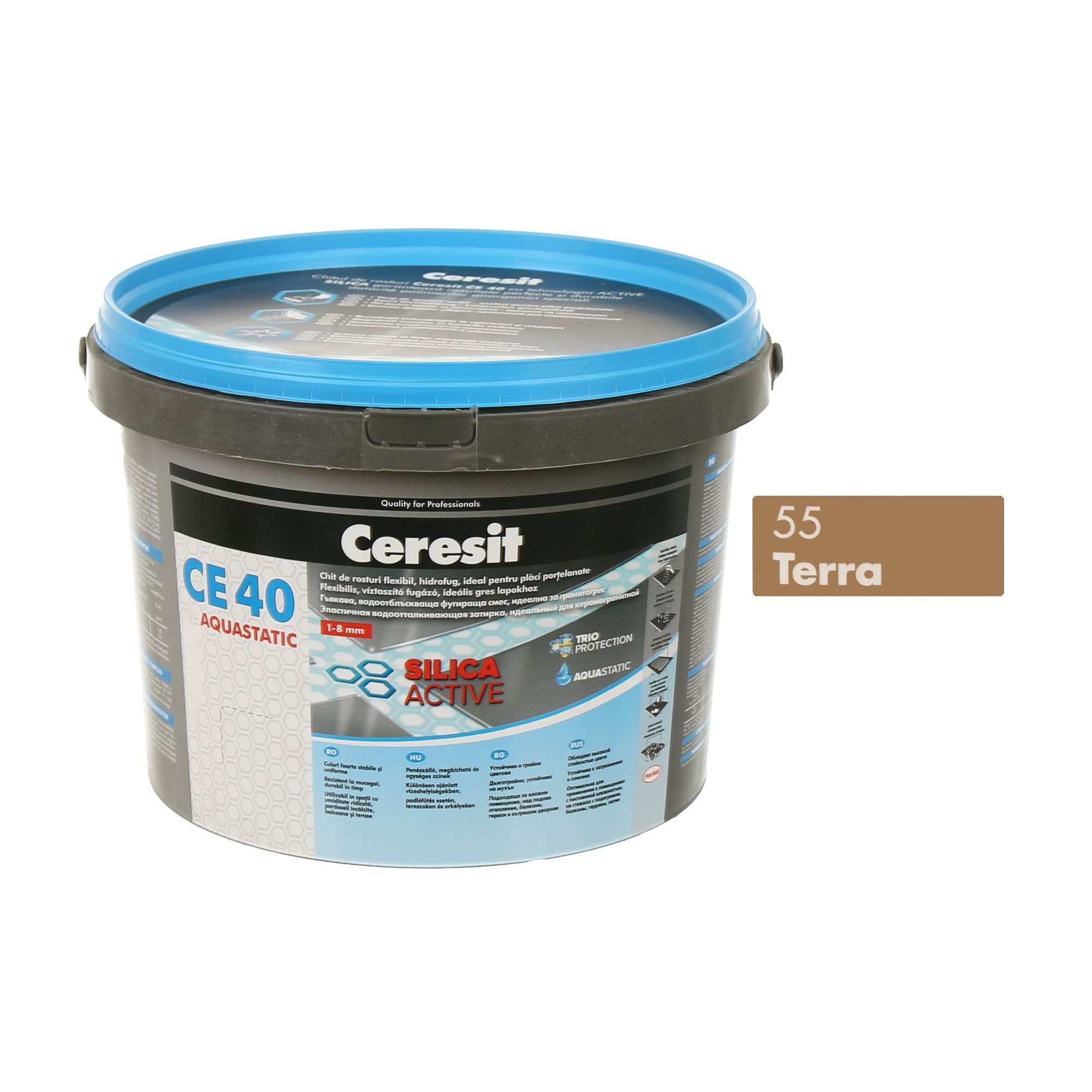 Chit de rosturi praf gresie si faianta Ceresit CE 40 Terra, maro ...