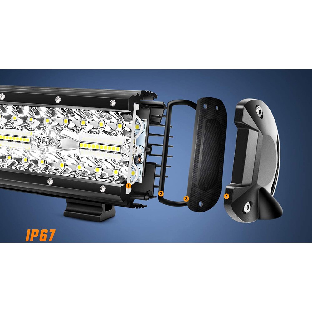 Proiector auto LED cu suport, 540W, 65.5cm - eMAG.ro