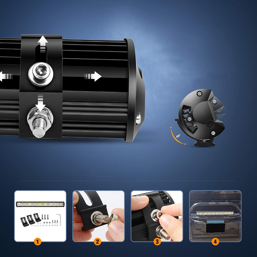 Proiector auto LED cu suport, 540W, 65.5cm - eMAG.ro