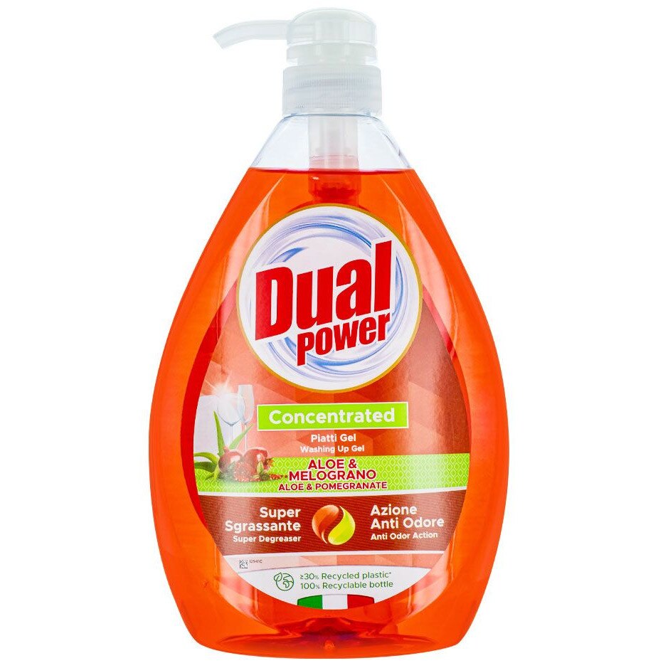 Detergent pentru vase cu pompa Dual Power, 1000 ml Aloe & Melograno ...