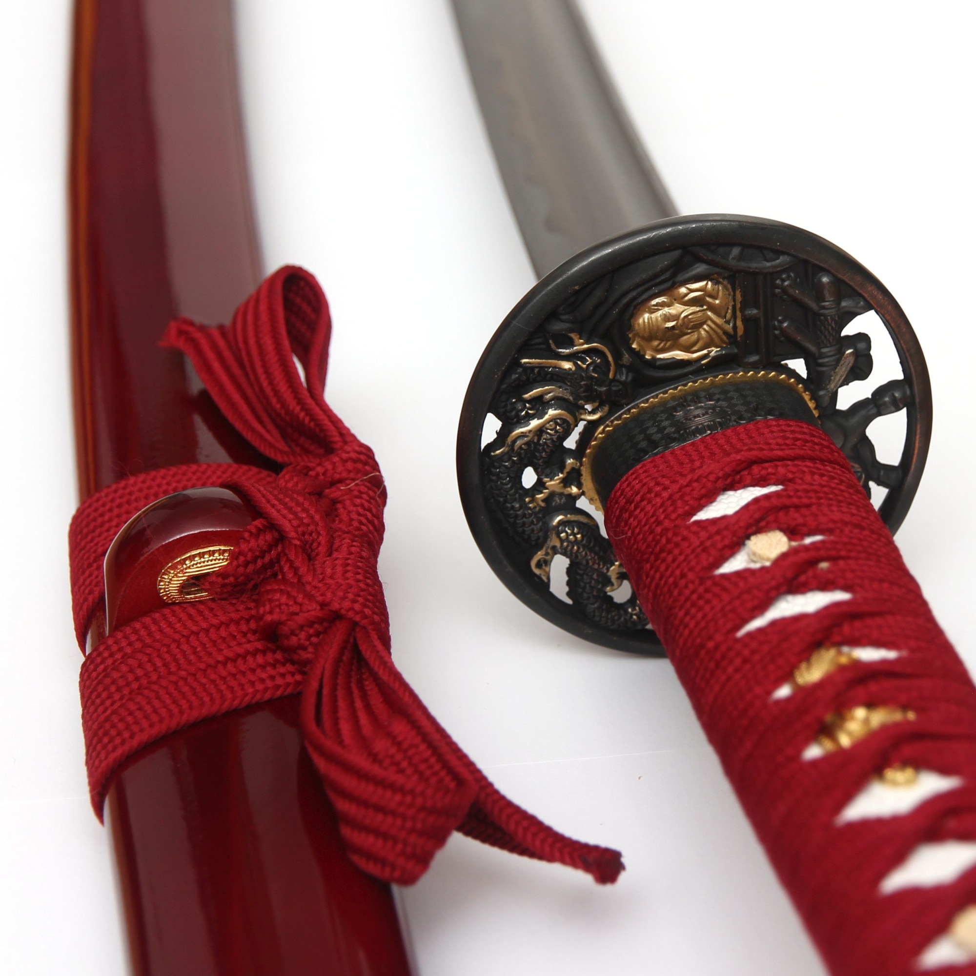 Sabie Katana Samurai, Otel carbon, Kit Curatare, Husa, Cutie, Teaca ...