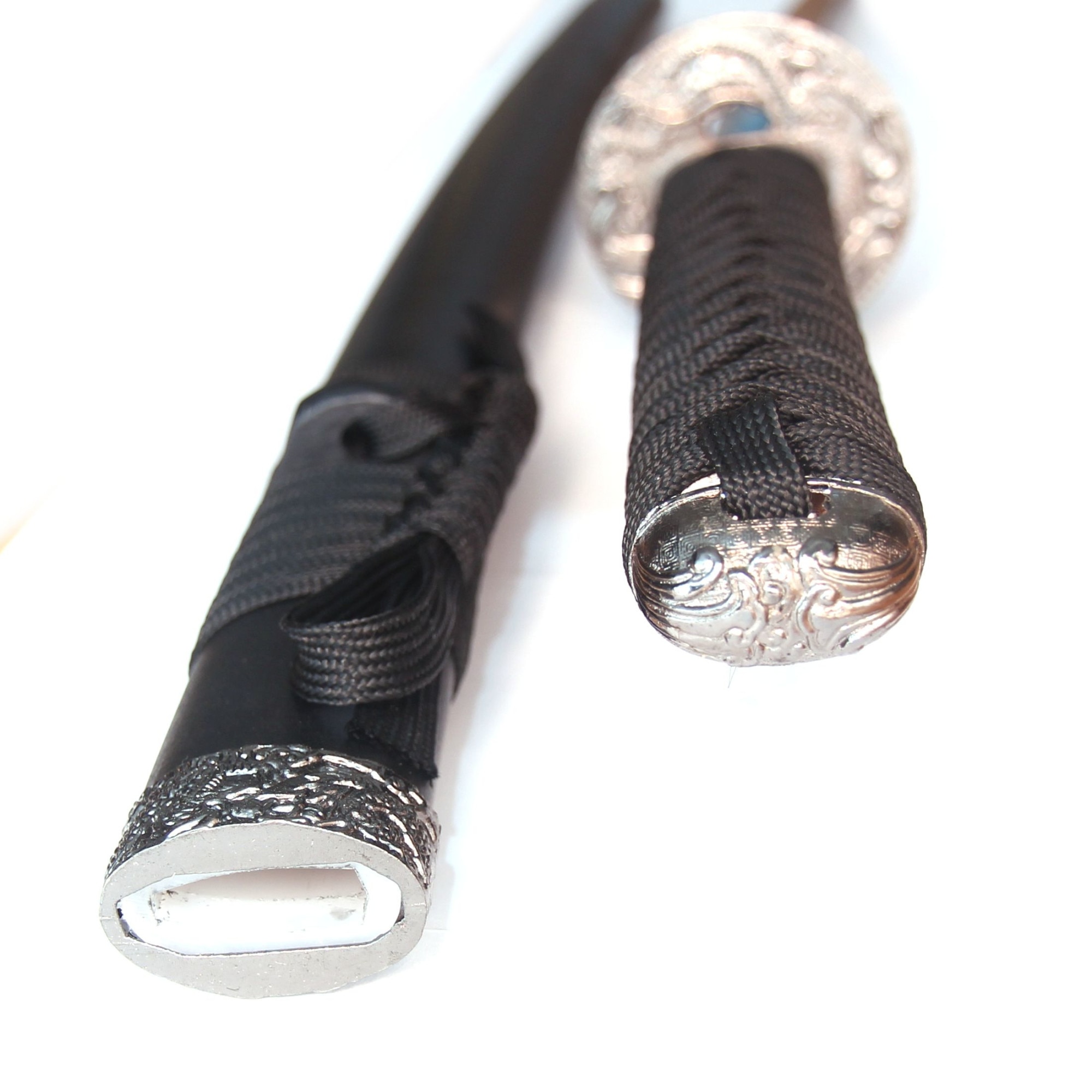 Sabie Katana Samurai, Otel carbon, Stativ Decor, Teaca, Lungime 99cm ...