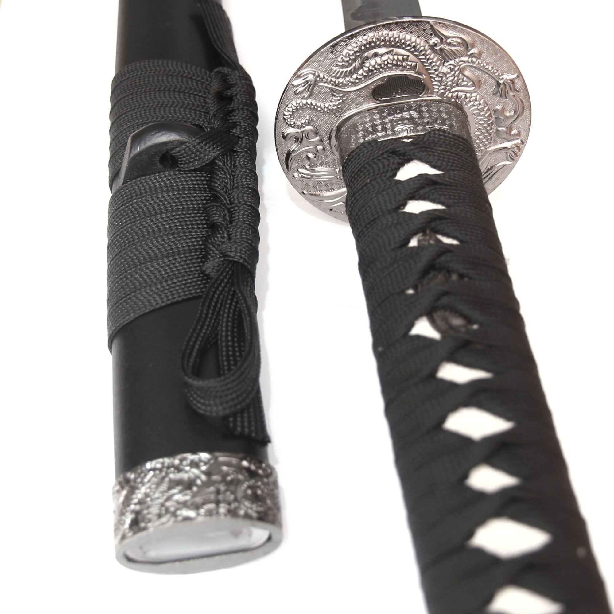 Sabie Katana Samurai, Otel carbon, Stativ Decor, Teaca, Lungime 99cm ...