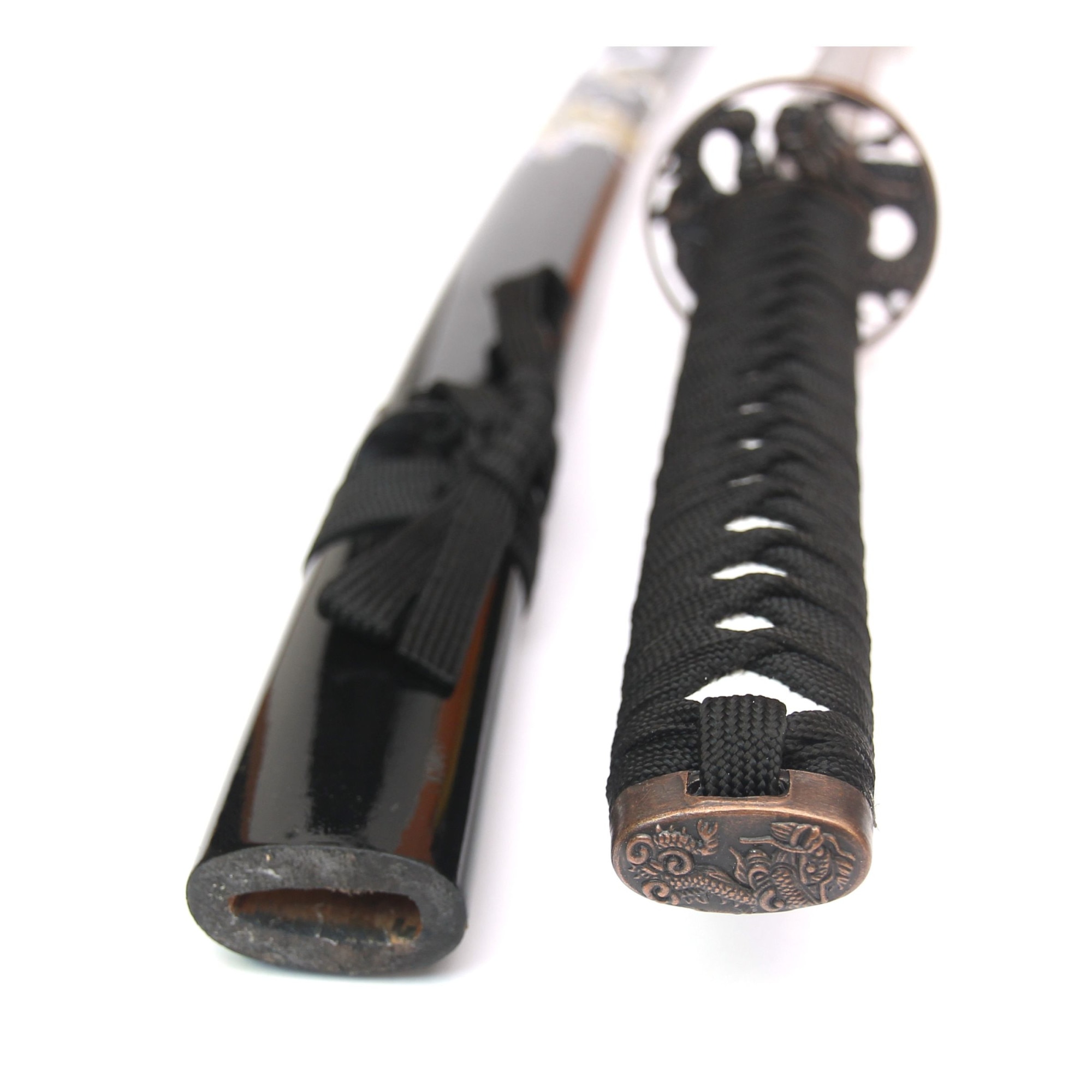 Sabie Katana Samurai, Otel carbon, Stativ Decor, Teaca, Lungime 96cm ...