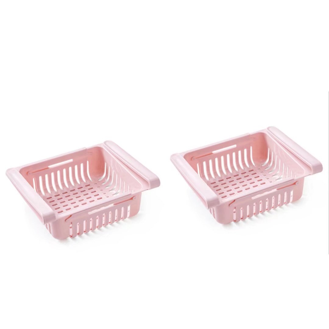 Set de 2 cutii de depozitare pentru frigider, Roz - eMAG.ro