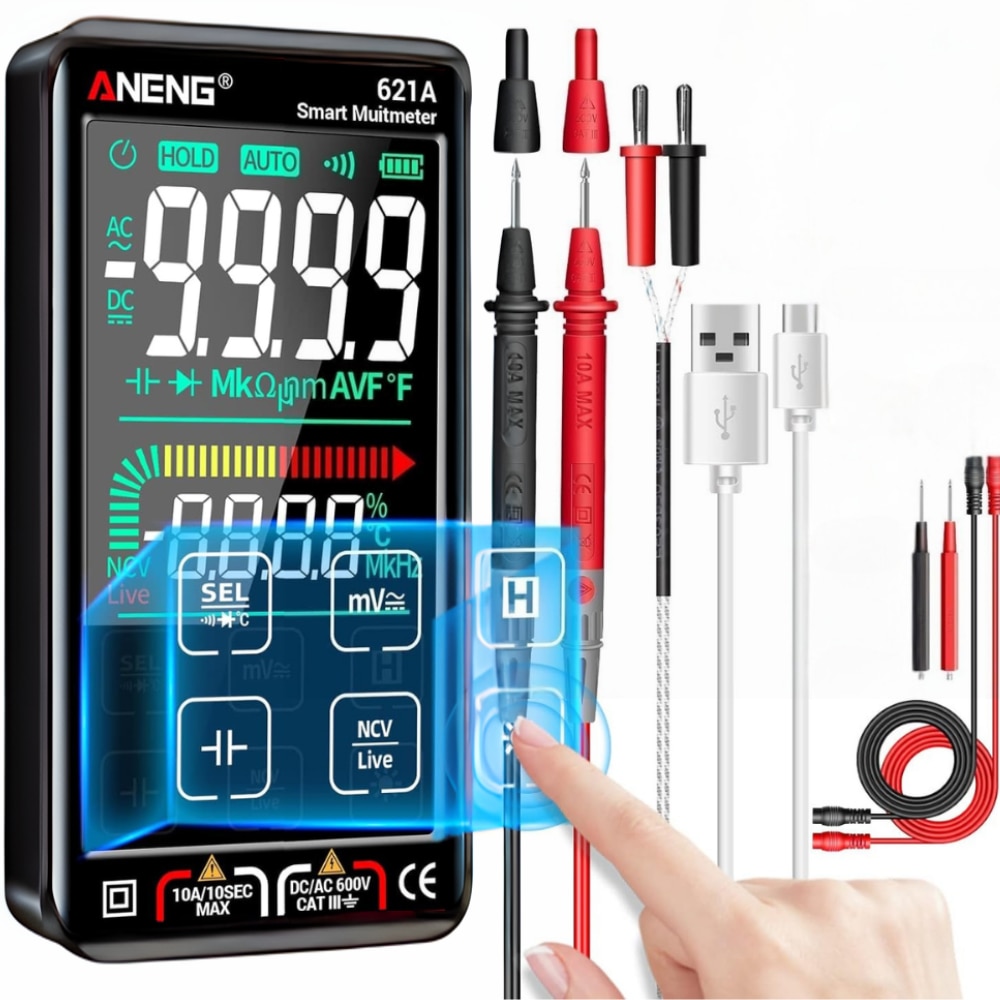Multimetru Digital VITTALIST 621A, Auto Detect, NCV, Ecran LCD 4.5 ...