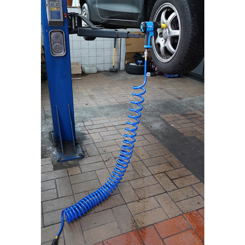 Furtun de aer comprimat spiralat, Ø 10 mm, 10 metri - eMAG.ro