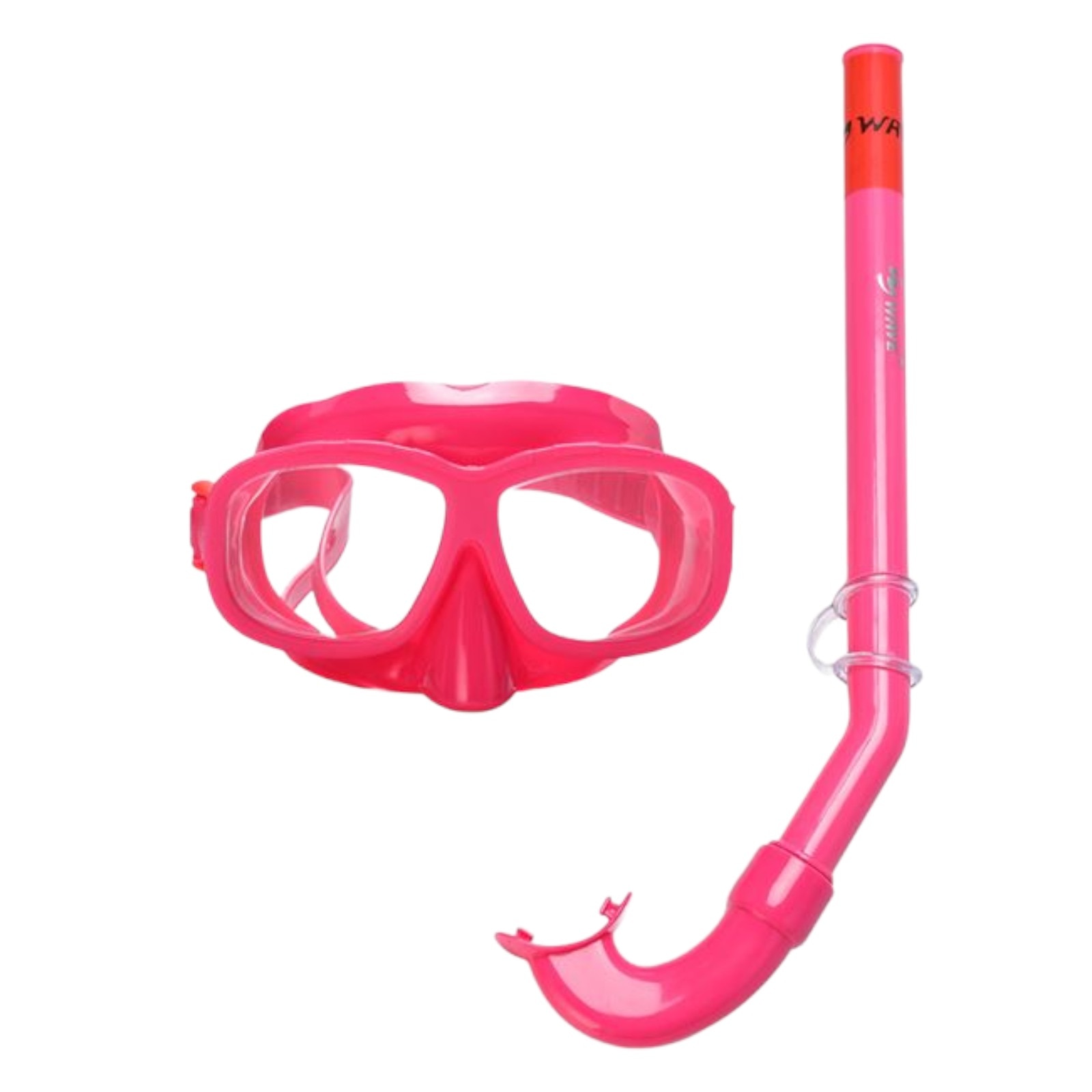 Set Masca si Tub Inot snorkel ergonomic, fucsia pentru copii, 3-6ani ...