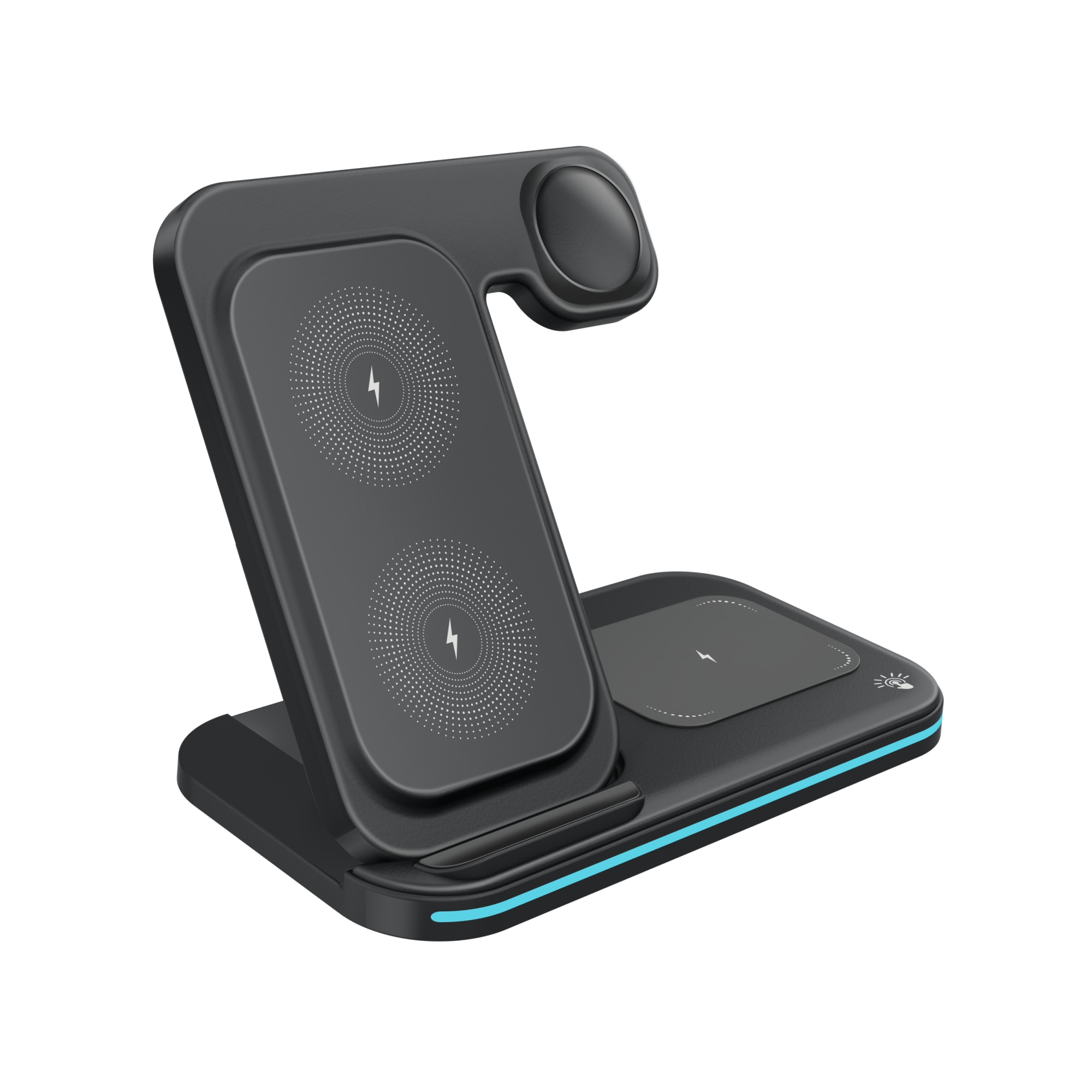 Incarcator Wireless 3 in 1 VEVES®, pentru Telefon, Casti, Smart Watch ...