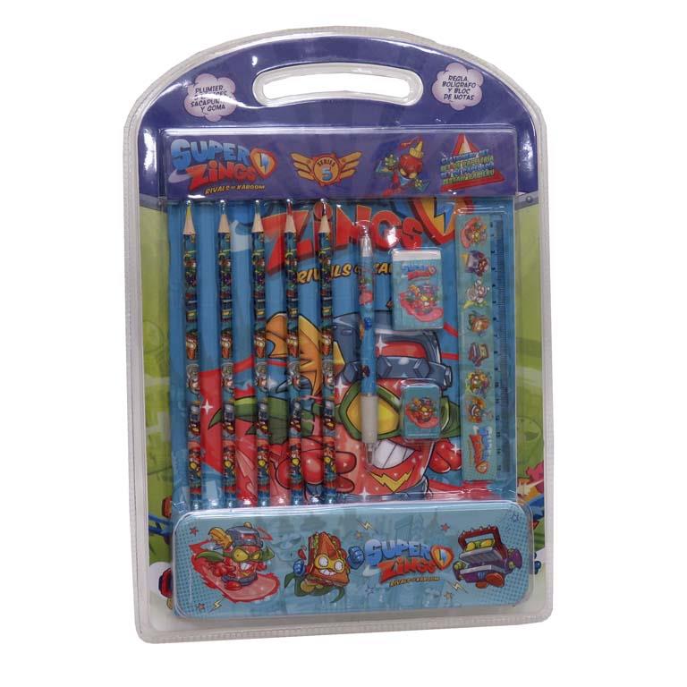 Set de scris cu caseta metalica, Super Zings - eMAG.ro