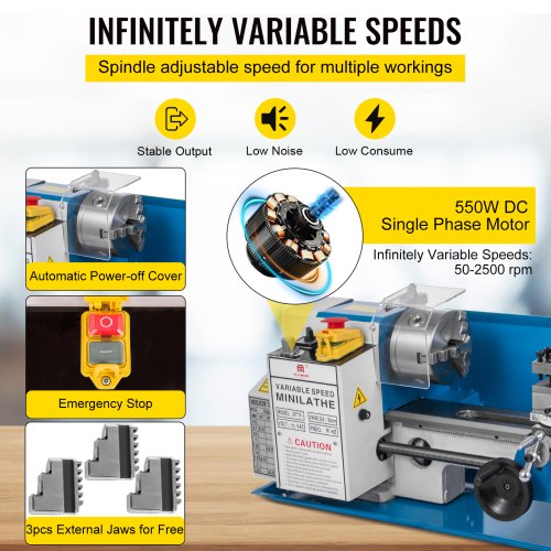 Strung Metalic, Mini, 550W, 7x14 inci, Viteze Variabile 50 pana la 2500 ...