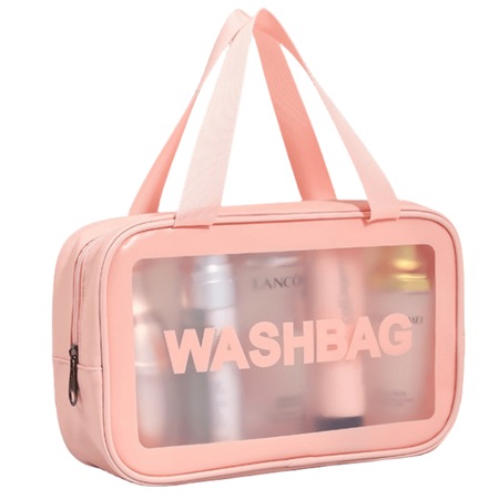 Козметична чанта, Linjou, 26x7x16 см, Розова - eMAG.bg