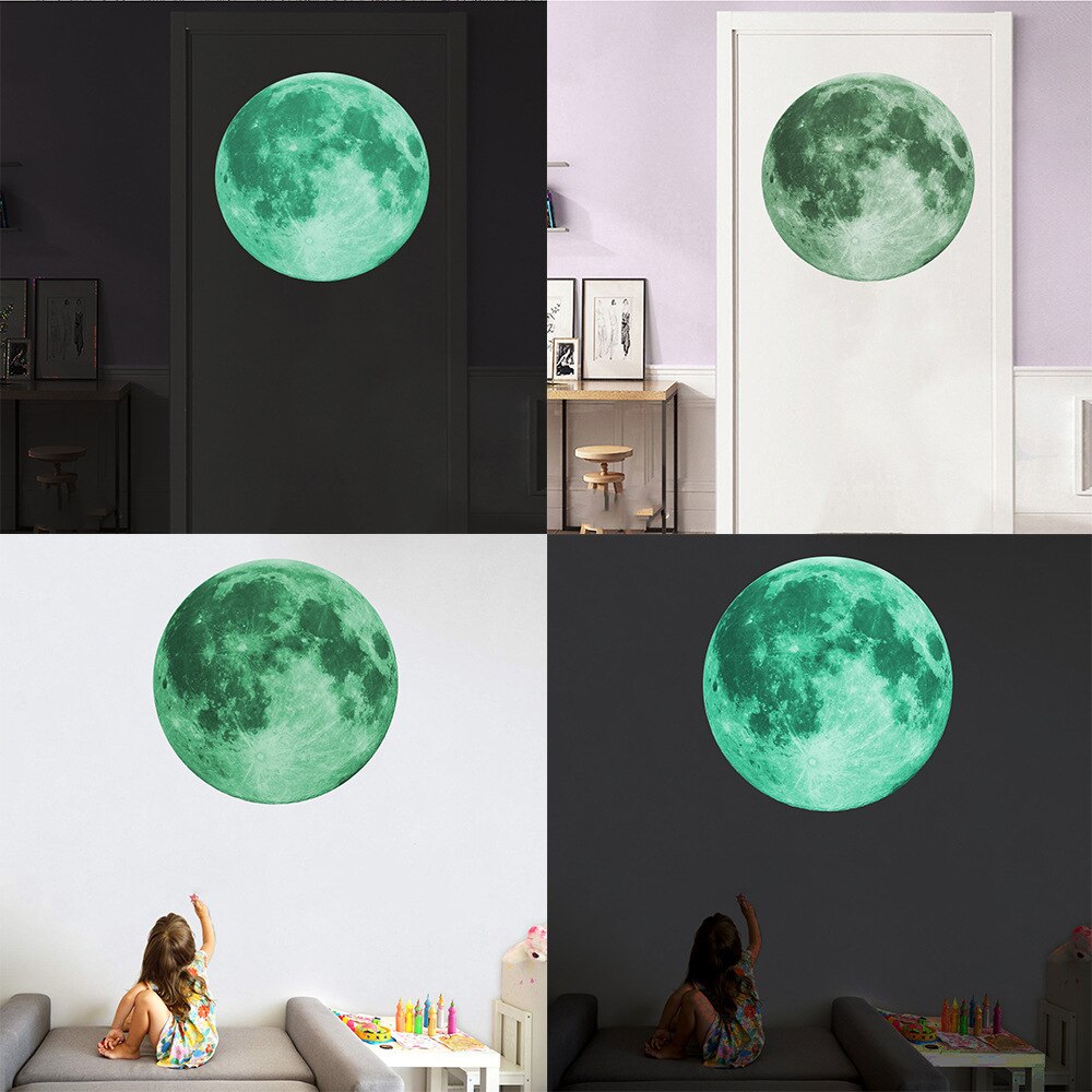 Sticker Autocolant Perete Copii, Luna Fosforescenta, 8x8 cm, Aida HER ...