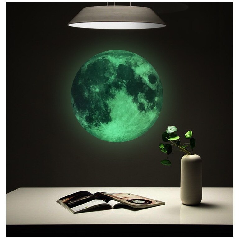 Sticker Autocolant Perete Copii, Luna Fosforescenta, 8x8 cm, Aida HER ...
