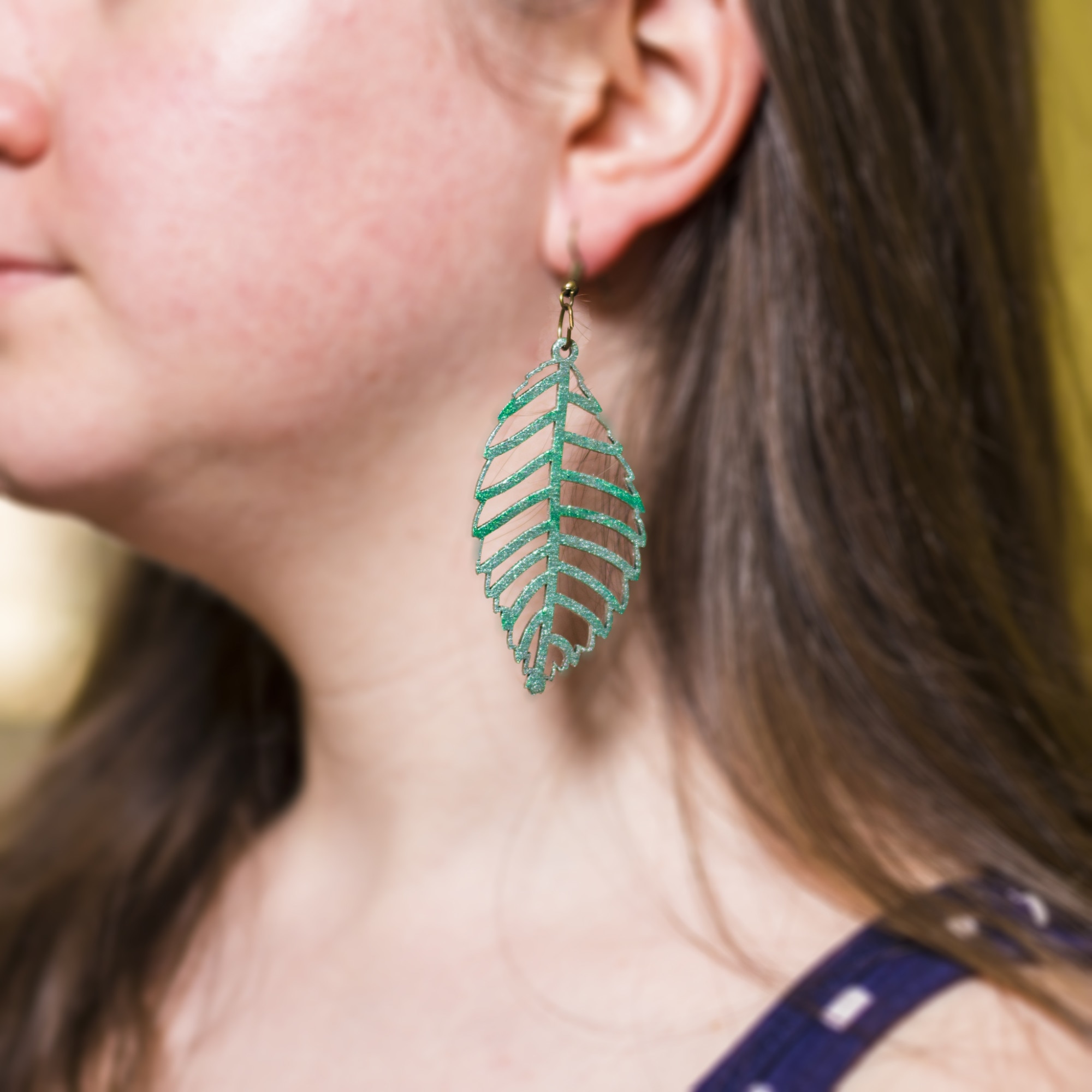 Cercei model frunza verde 3X9 - eMAG.ro