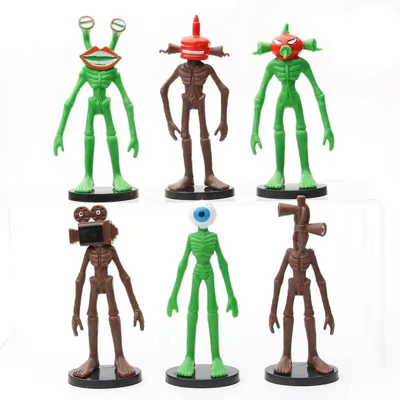 Set 6 Figurine Plastic Siren Head 10cm Foto Film 3 Ani Emag Ro