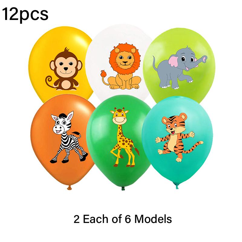Set 12 baloane animalute latex, 30 cm, It's Party Time, petrecere ...