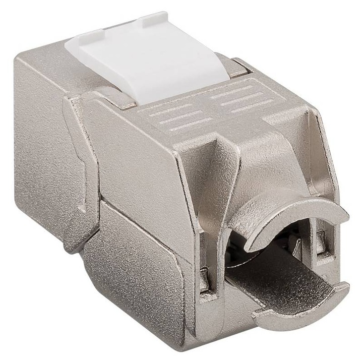 Conector tip Keystone, mama, metal, mufa RJ45, CAT 8.1 STP - eMAG.ro