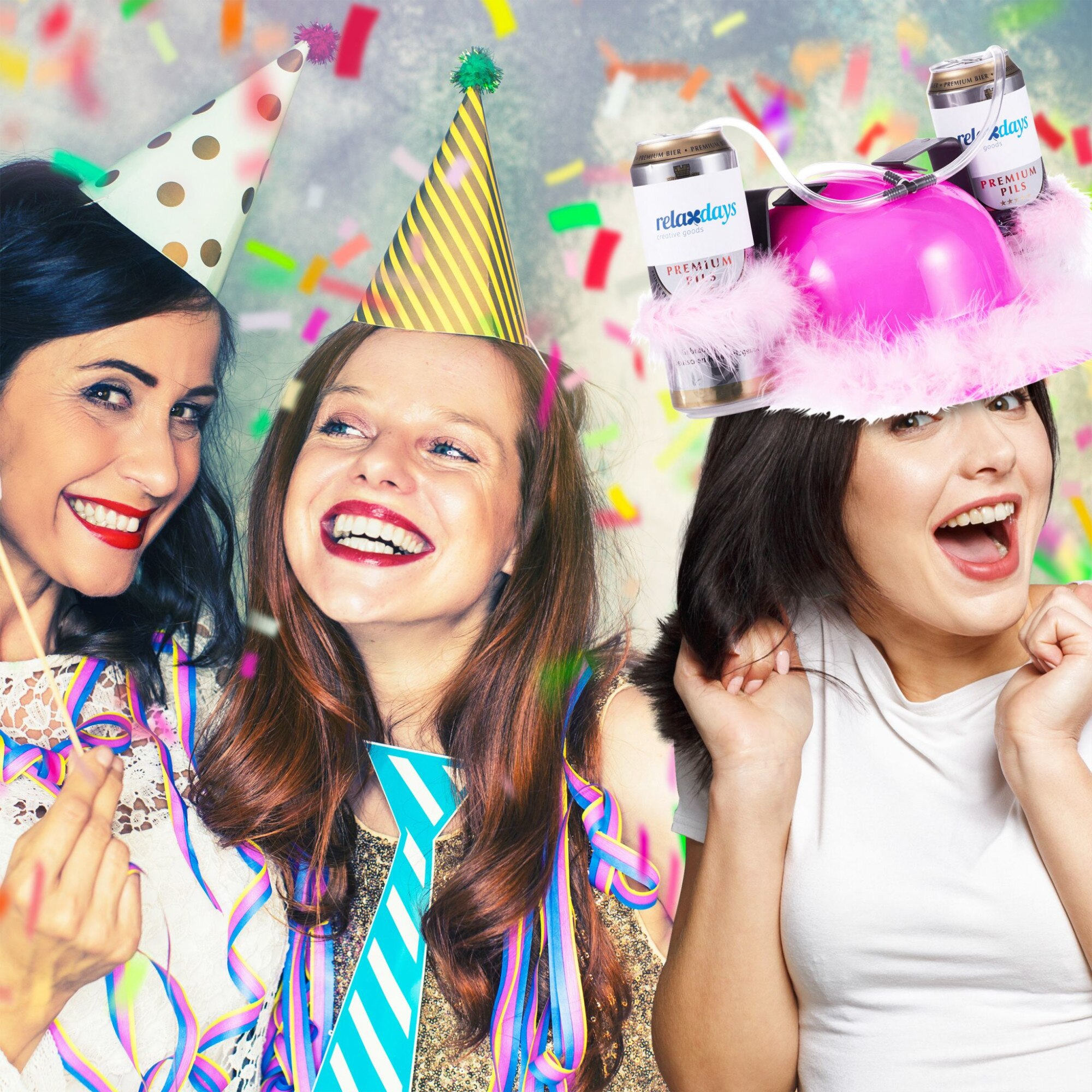 Casca de baut bere, roz, Relaxdays - eMAG.ro