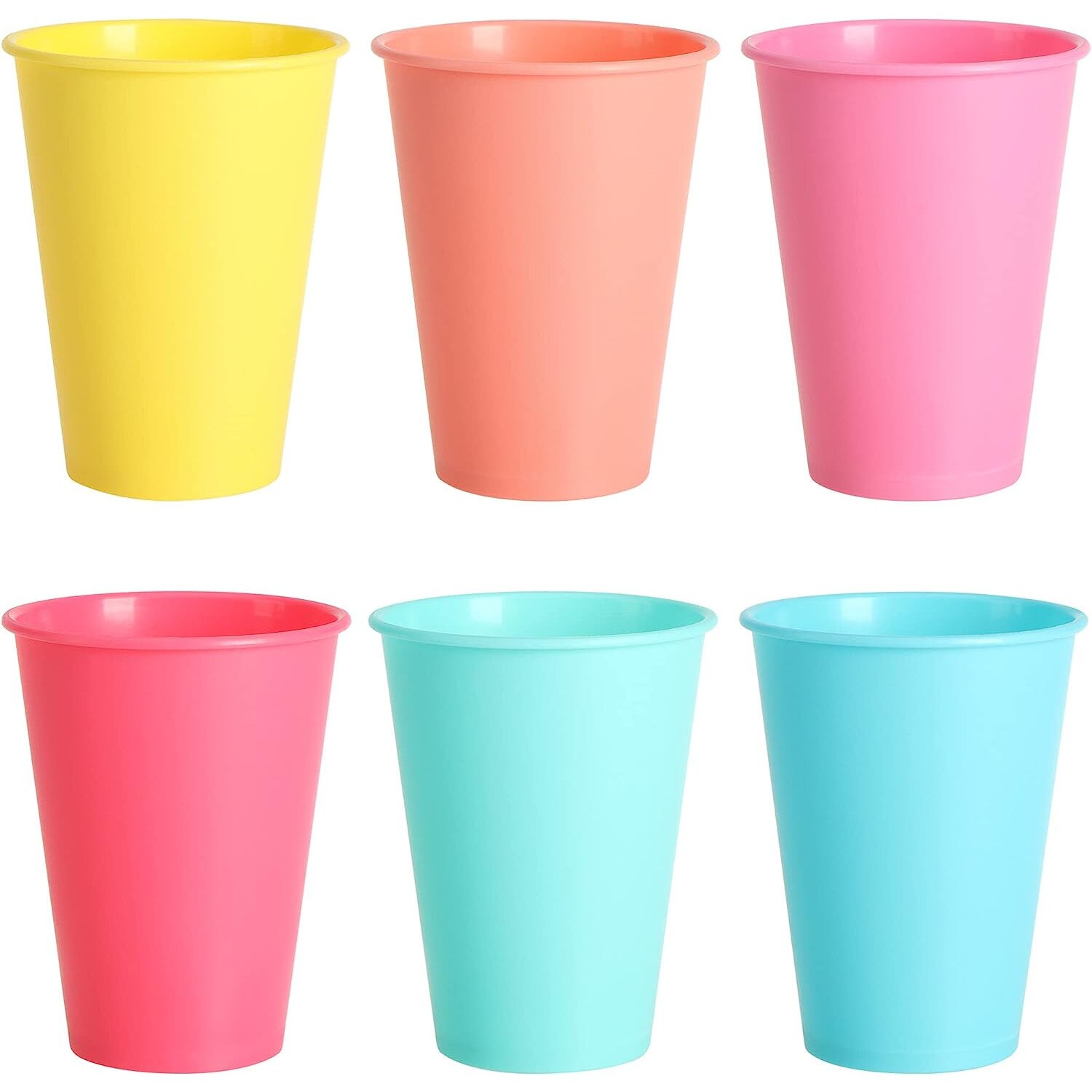 Set 6 pahare, Openhome, Plastic, 400 ml, Multicolor - eMAG.ro