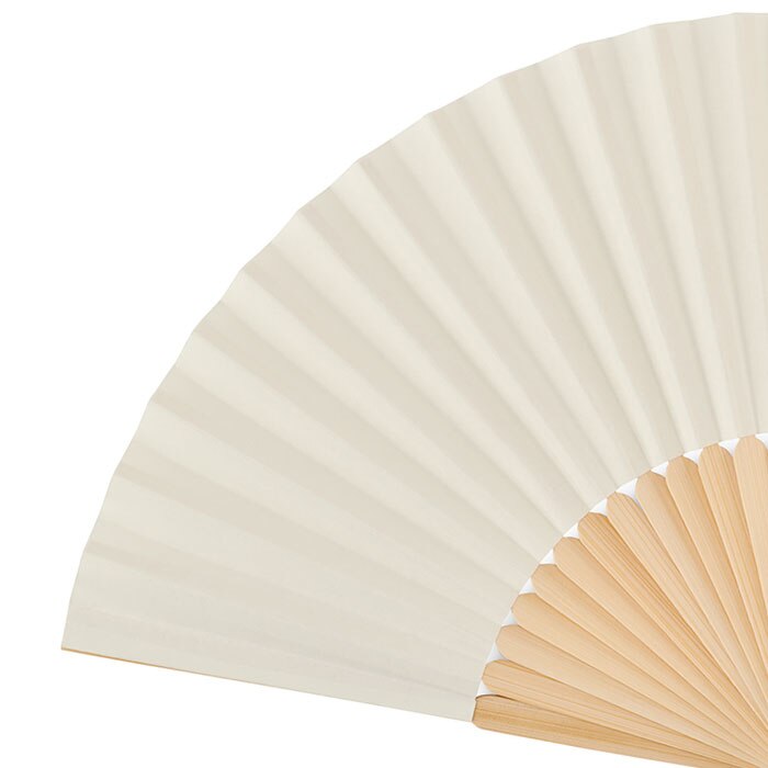 Evantai bej, din lemn de bambus si hartie, 21 cm - eMAG.ro