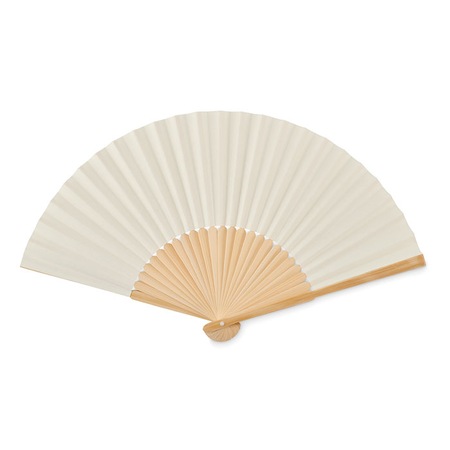 Evantai bej, din lemn de bambus si hartie, 21 cm - eMAG.ro