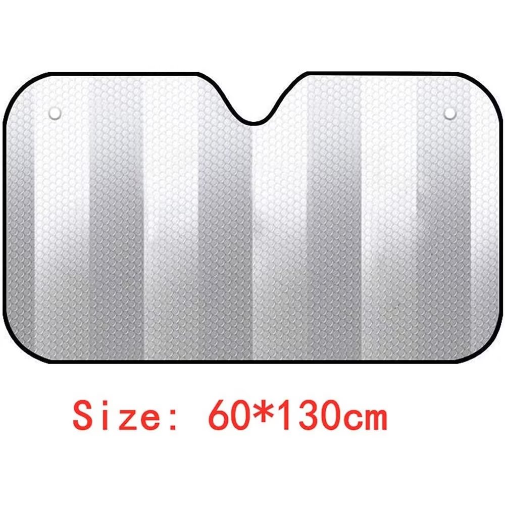 Parasolar auto, Universal, 130 x 60cm, Aluminiu, Argintiu - eMAG.ro